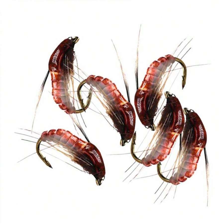 Fishing Lures - 6Pcs Realistic Nymph Scud Fly For Trout Fishing Fly ...