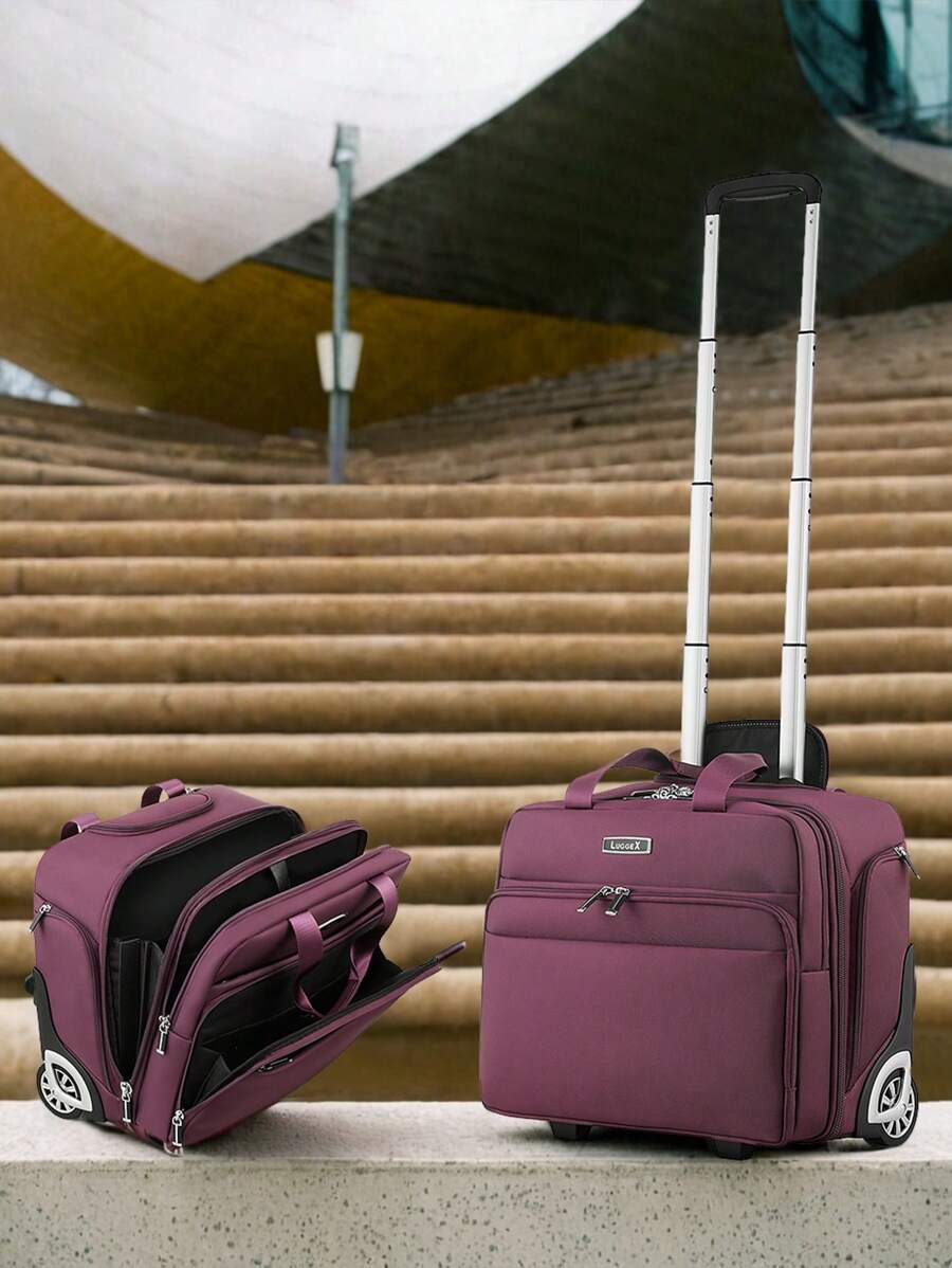 LUGGEX Underseat Carry On Luggage With Wheels - 16 Inch Soft Sided ...