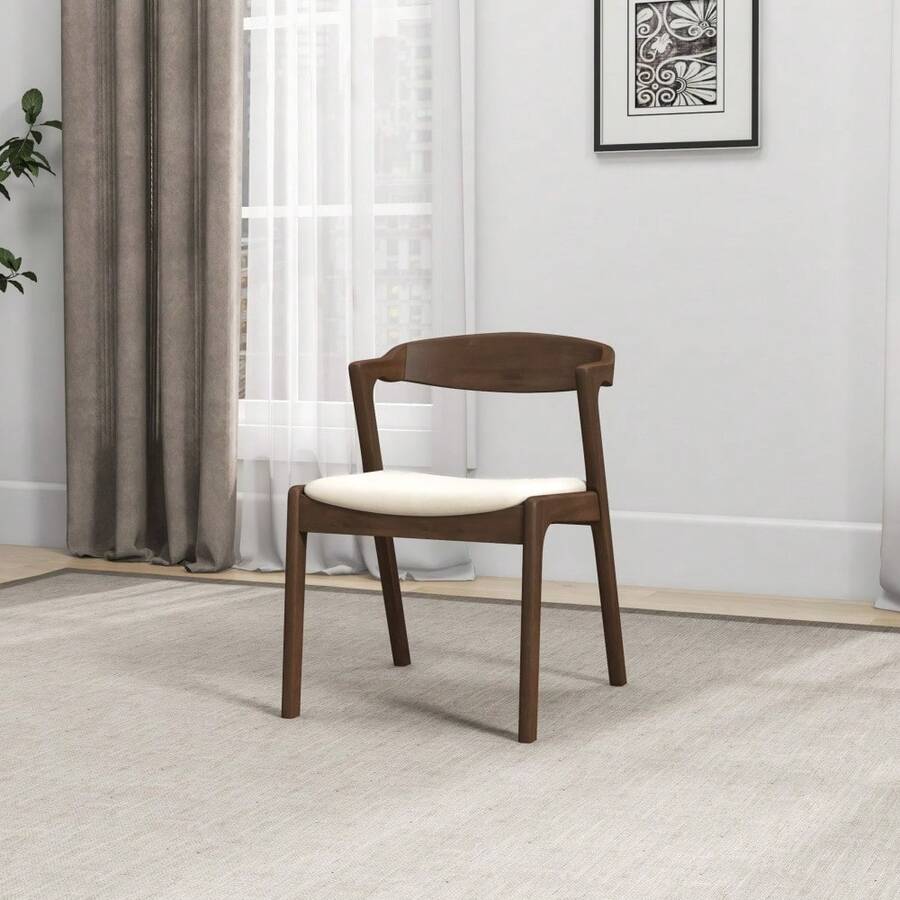 Dakota Mid-Century Modern Solid Wood Velvet Dining Chair (Set Of 2 ...