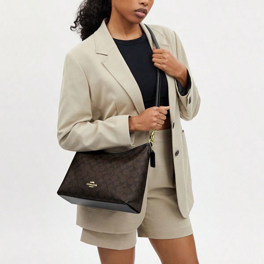 Coach Laurel Shoulder Bag Large Capacity Women's Leather Purses ...