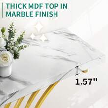 Modern Slim Accent Table, Versatile Console & Sofa Table With Faux Marble Top, Space-Saving ...