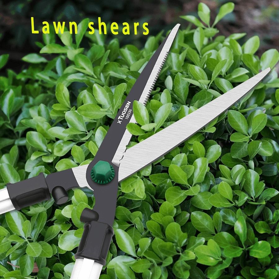 Taosen Garden Scissors Large Grass Lawn Hedge Pruning Shears Non ...