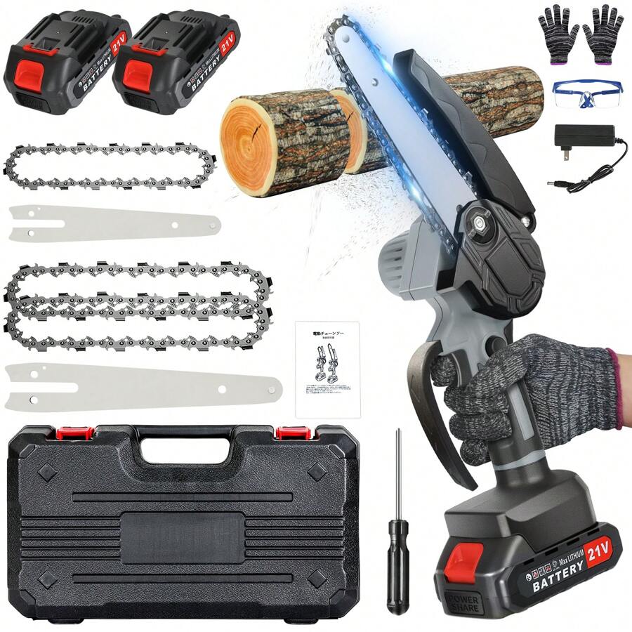 6 Inch Electric Chainsaw Portable Handheld Small Chain Saw For Wood ...