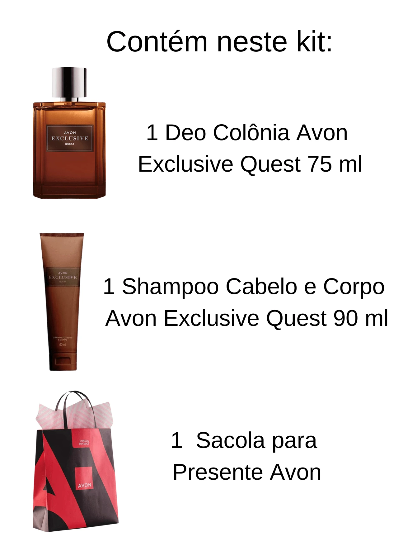 Kit Presente Shampoo e Deo Colônia Exclusive Quest | SHEIN Brasil