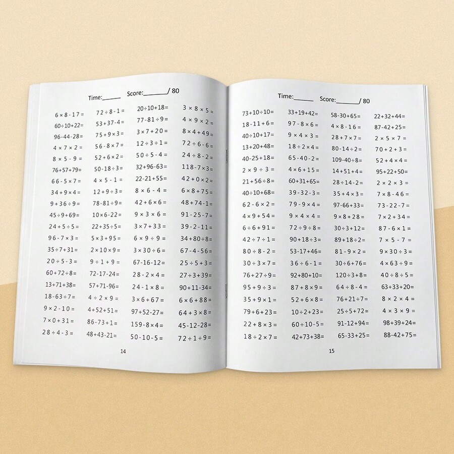 Lachilly 24 Pages Math Arithmetic Workbook Addition Subtraction ...