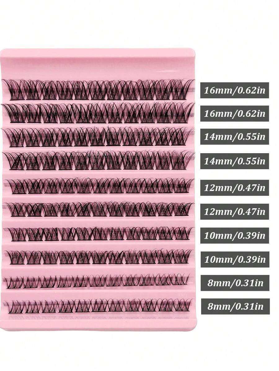 110PCS Lash Clusters 8-16mm Individual Lashes Natural Look Curl Fluffy ...