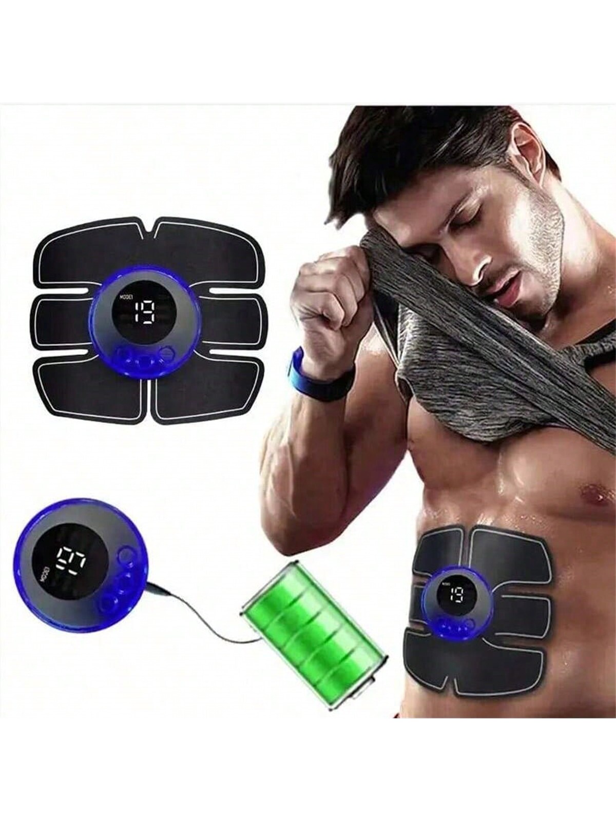 EMS Abdominal Muscle Stimulator Fitness Abdominal Arm Training Muscle ...