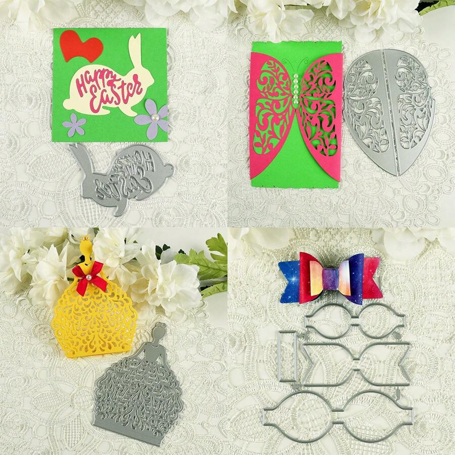 Carbon Steel Cutting Dies Template - 1pc, Patterns Of Bow Girl In Fancy ...