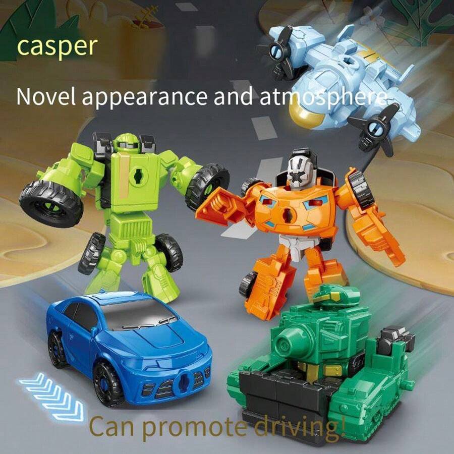 5-In-1 Transforming Robot Toy Action Figure Model, Multimode Car ...