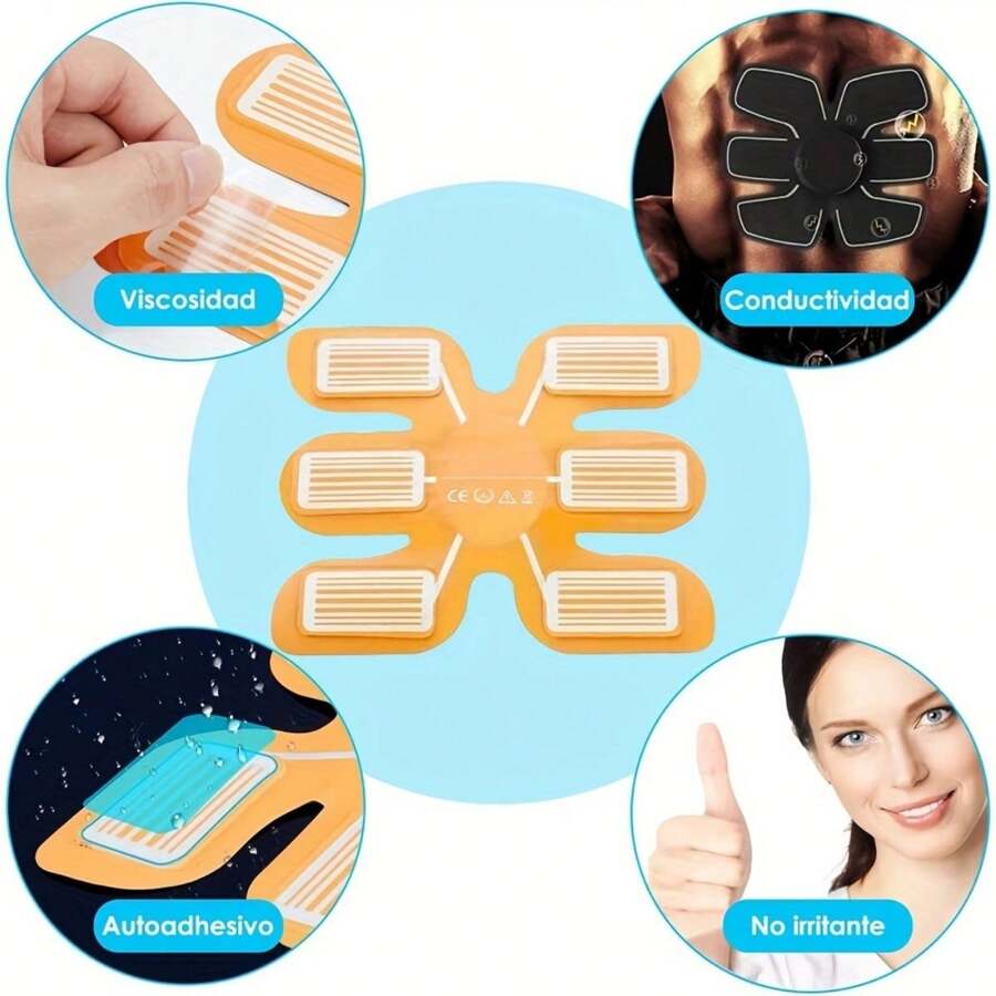 50 (25 Packs) Abdominal Muscle Stimulation Gel Pads, Hydrogel Massage ...