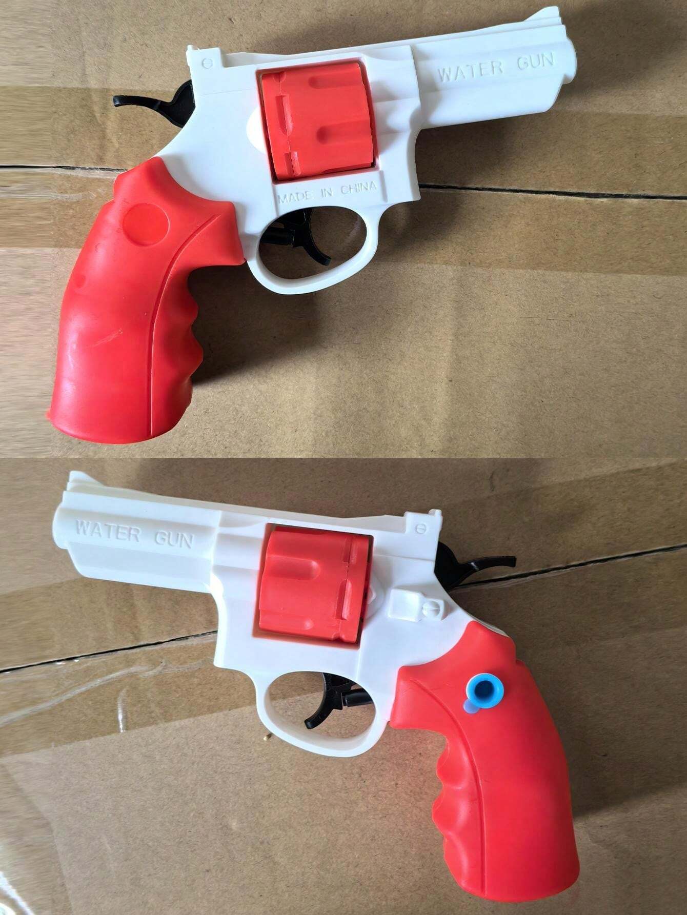 Mini Revolver Mechanical Semi-Auto Water Squirt Toy, Beach Water Fight ...
