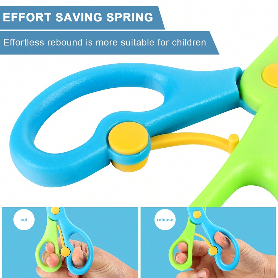 24 Pcs Training Scissors Color Paper Cuttings Safety Scissors Anti ...