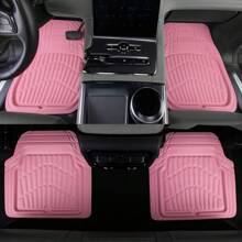 CAR PASS 4 Piece Leather Car Floor Mats -3D Cute Girly Waterproof All ...