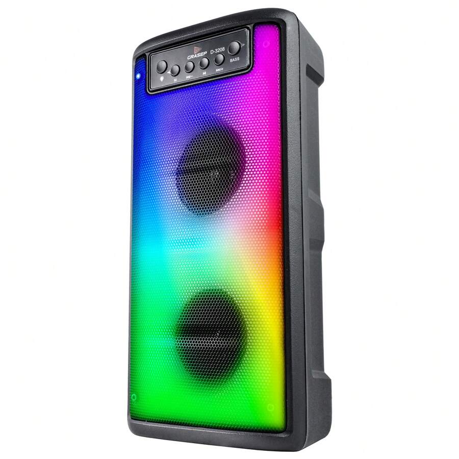 Bluetooth Speaker RGB Led Tower TWS Function FM Radio Pendrive SD Card ...