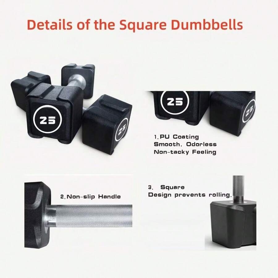 Dumbbell Sets - 2.5lb ,Cast Iron Dumbbells With PU Coating And Anti ...