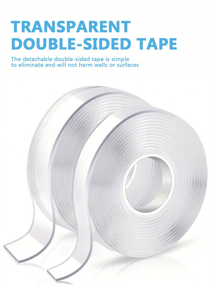 1 Roll Transparent Double-Sided Nano Tape - Waterproof, Reusable ...