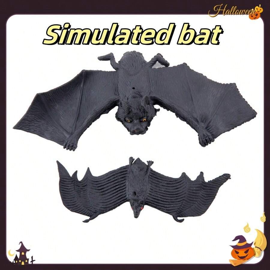 Halloween Prank Extra Large Realistic Rubber Bat Toy, Hanging Bat Decor ...