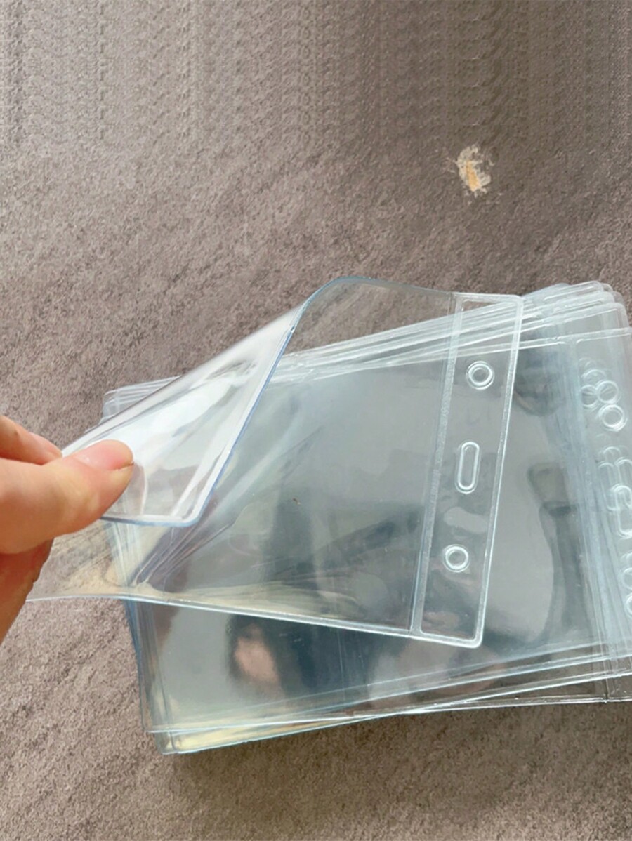 10pcs Waterproof Card Holder, Transparent ID Card Protector Sleeve For ...