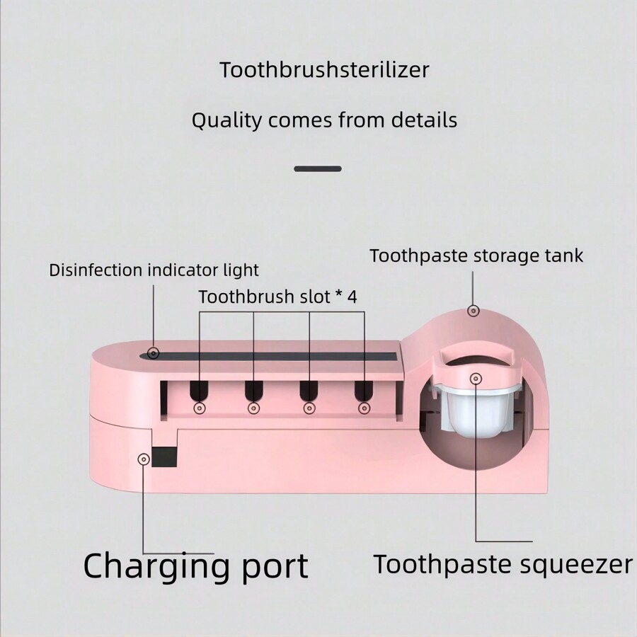 Multi Functional UV Sterilization Toothbrush, Sterilizer, No Punching ...