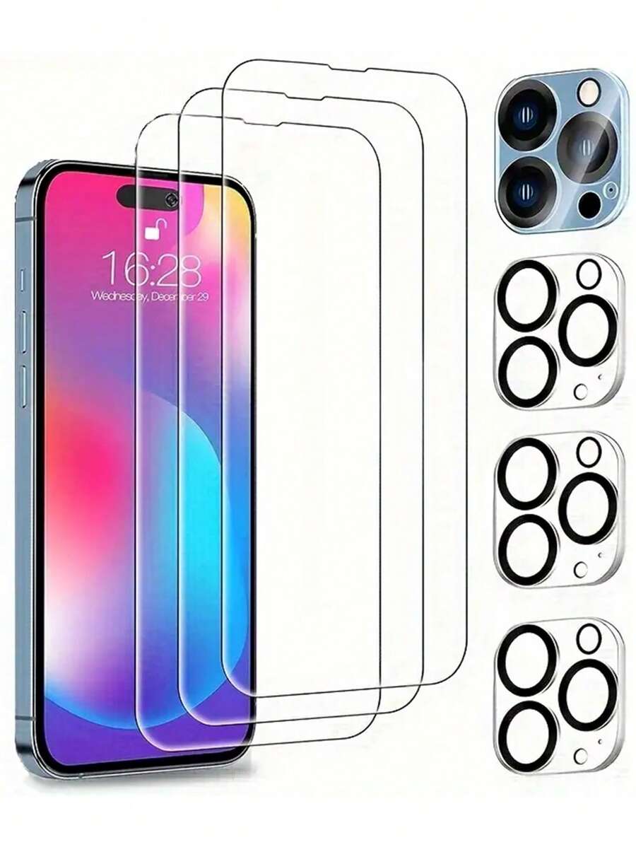 3 Pieces Full Screen Transparent Mobile Phone Screen Protector IPhone ...