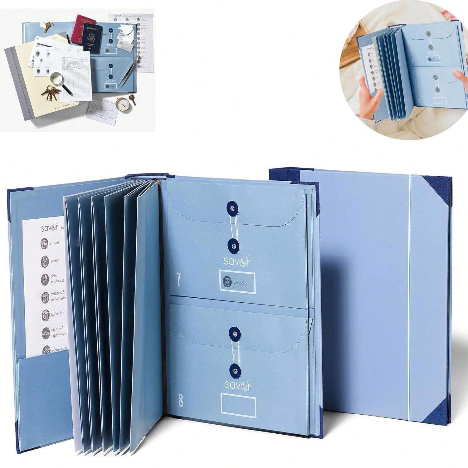 Folio Folders With Pockets - Accordion File Organizer For Paper, Bill ...