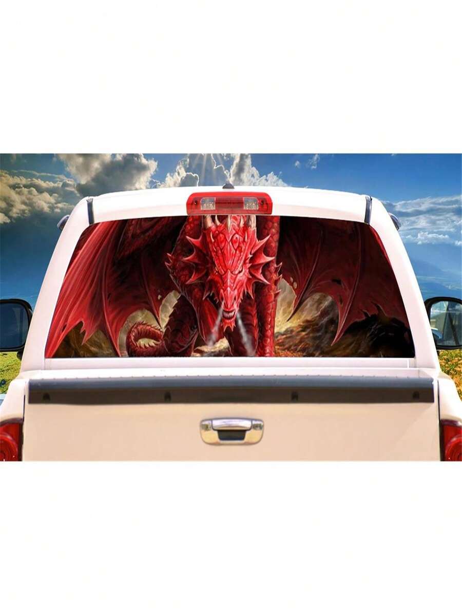 Unbeatablesale SignMission Angry Dragon Rear Window Graphic Truck View ...