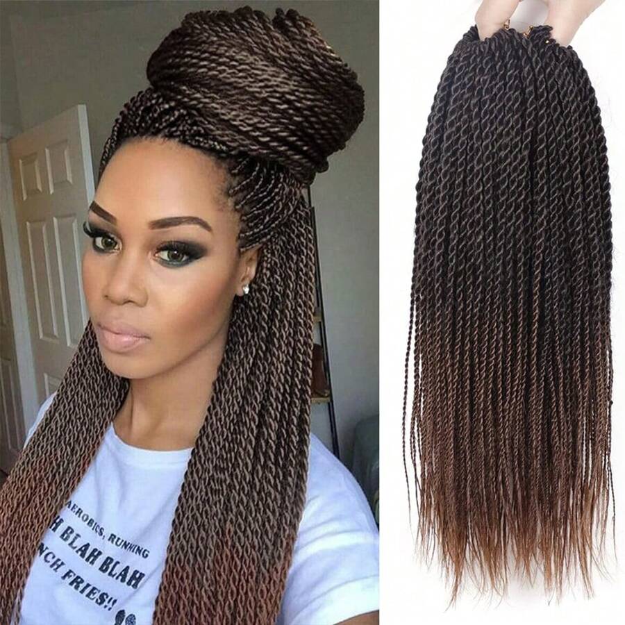 8 paquetes de 18 pulgadas de pelo trenzado a crochet para mujer ...