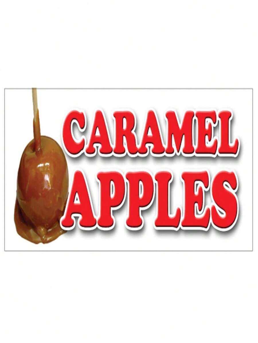 SignMission D-Caramel Apples Caramel Apples Concession Decal Candy ...