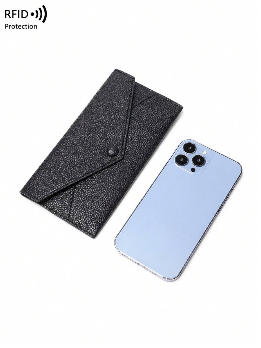 CHARM INFINITE RFID Anti-Theft New Women's Wallet Litchi Grain Soft ...