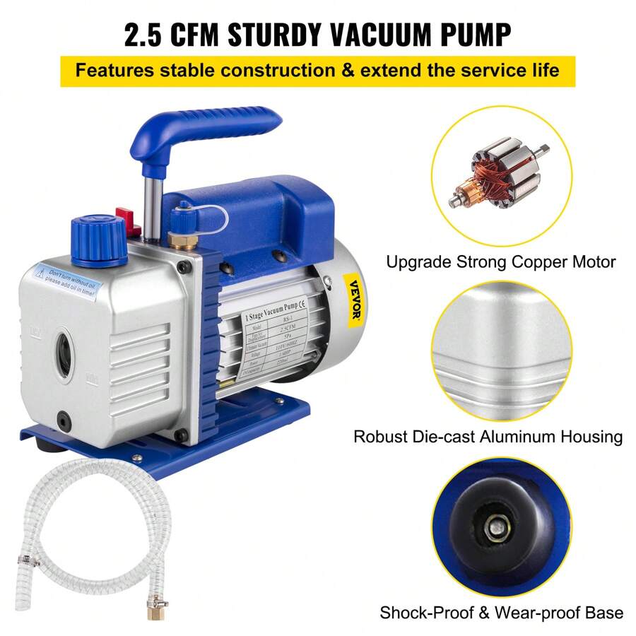 VEVOR 1.5 Gallon Vacuum Degassing Chamber Kit Stainless Steel Degassing ...