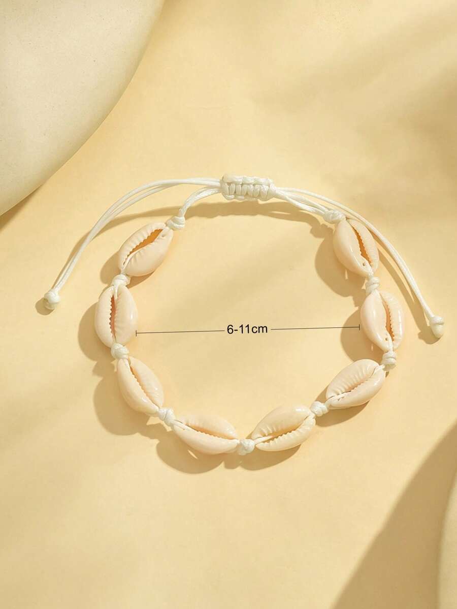 1pc Bohemian Shell Anklet For Women Summer Beach Barefoot Bracelet ...
