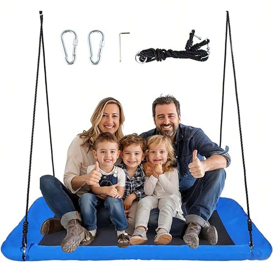 700lb Giant 60" Platform Tree Swing For Kids Rectangular Platform Swing ...