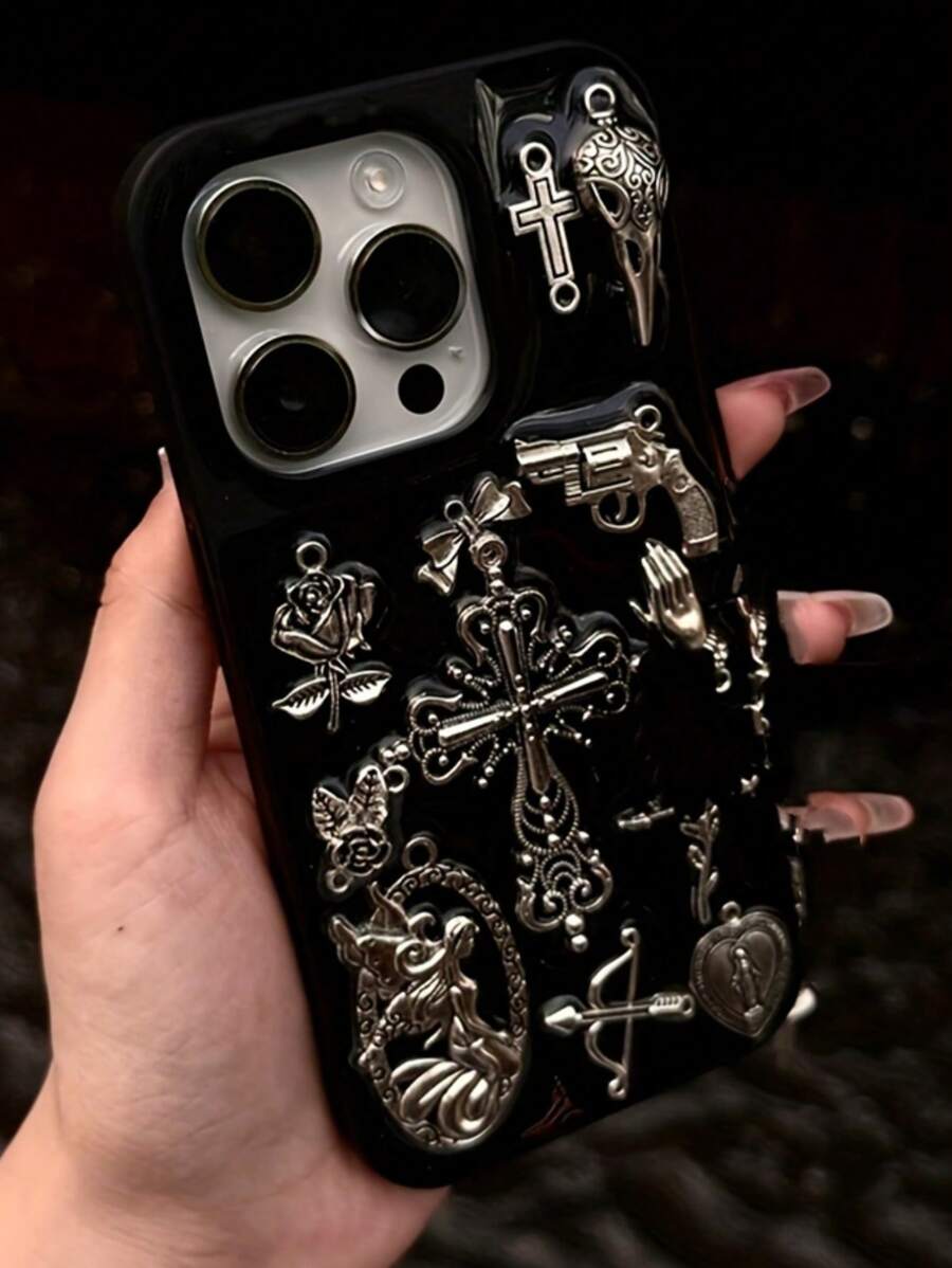 Goth 2000s Fashion 1pc Junk Y2K Cute Punk Phone Case Compatible With ...