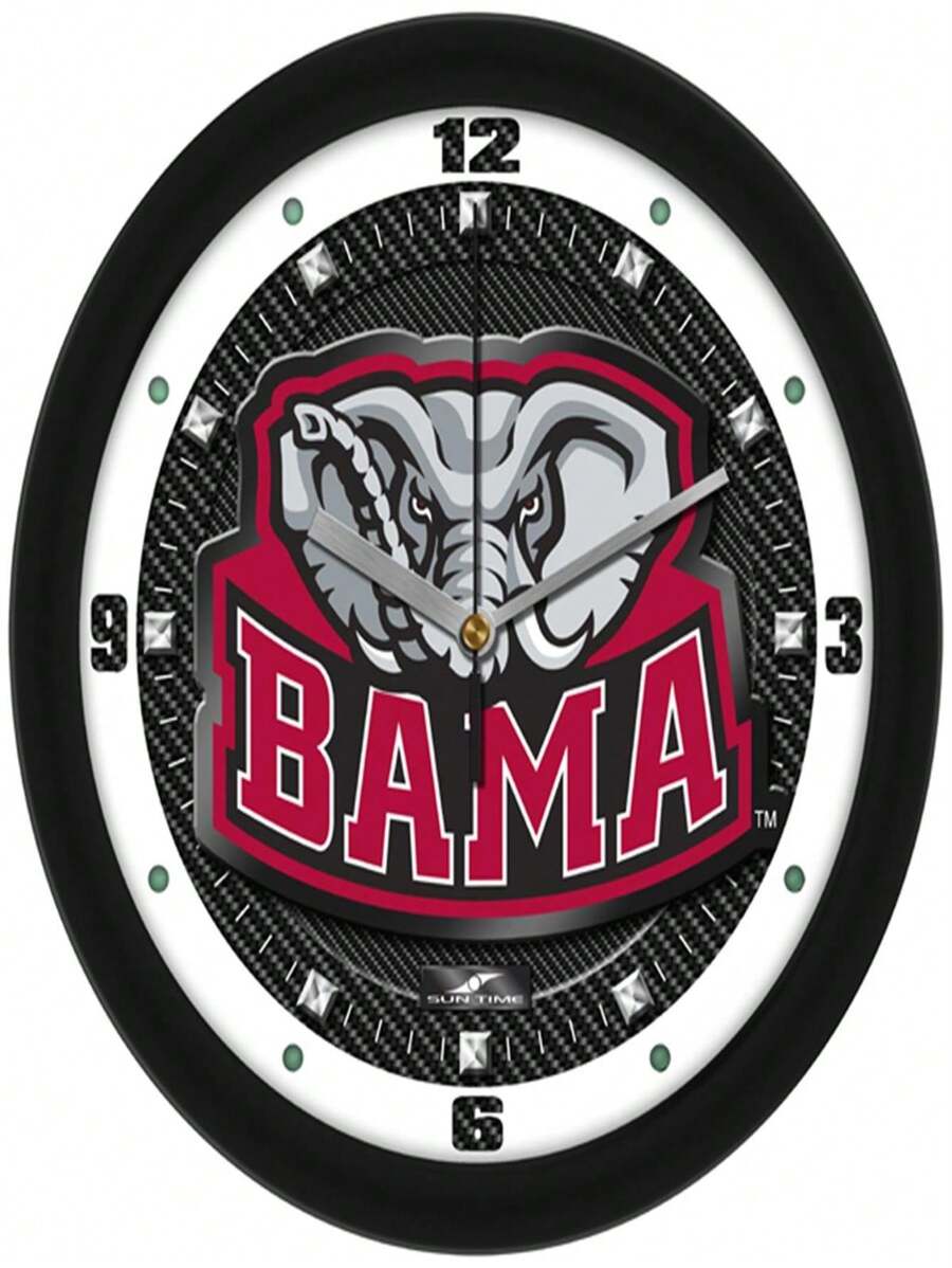 Suntime ST-CO3-ACT-CFCLOCK Alabama Crimson Tide-Carbon Fiber Textured ...