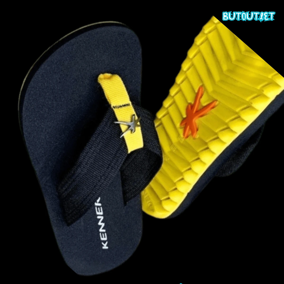 Kenner NK6 Original Men's Women's Black Flip Flop Sandal | SHEIN USA