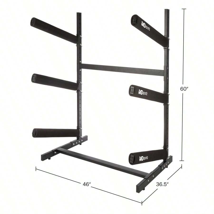 Rad Sportz Kayak Storage Rack - 3-Level Freestanding Adjustable Stand ...