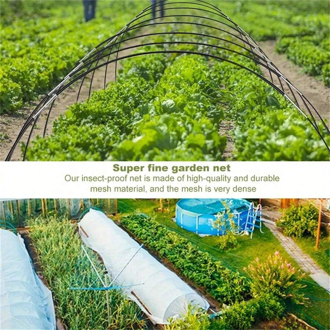 54-Piece Fiberglass Greenhouse Hoops Set - Adjustable And Customizable Garden Support Arch With ...