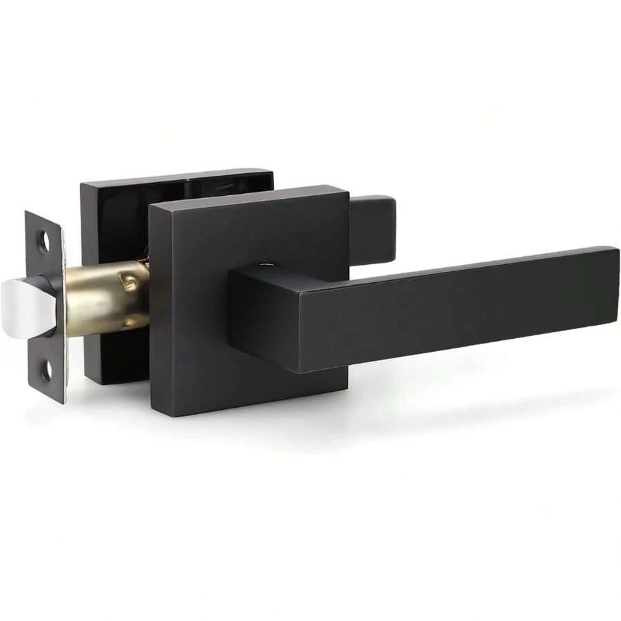 2 Pack Premium Matte Black Closet Door Handles Passage Function Heavy ... 2 Pack Premium Matte Black Closet Door Handles Passage Function Heavy ...