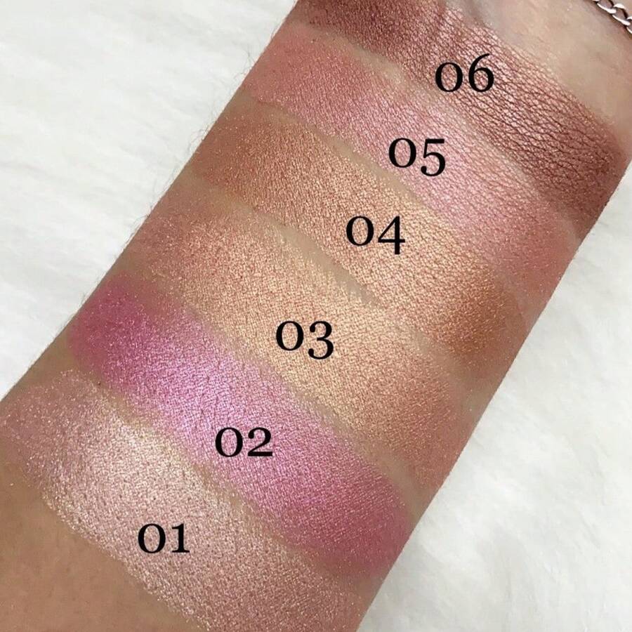 Blush Marble Feels Mood Cintilante Glow Ruby Rose HB6117 pó bronzeador e do iluminador deixar a ...