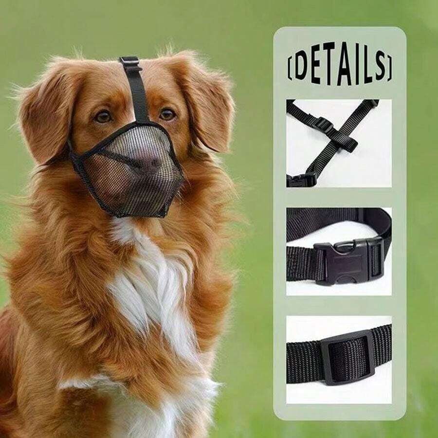 Cloth Dog Muzzle Anti-Bite, Anti-Mess Eating, Anti-Licking Muzzle, Anti ...