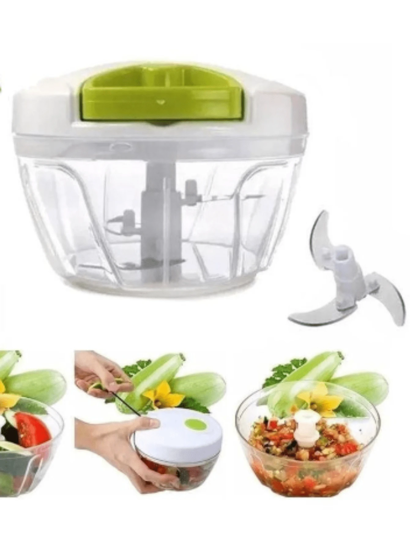 Mini Manual Shredder Food Processor With 3 Blades | SHEIN USA