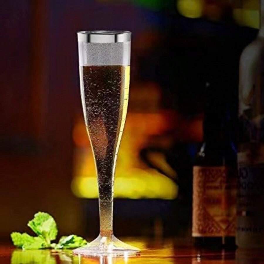 6pcs Champagne Flutes Gold Rim Whiskey Cocktail Glasses Iced Coffee Glasses Juice Cups For
