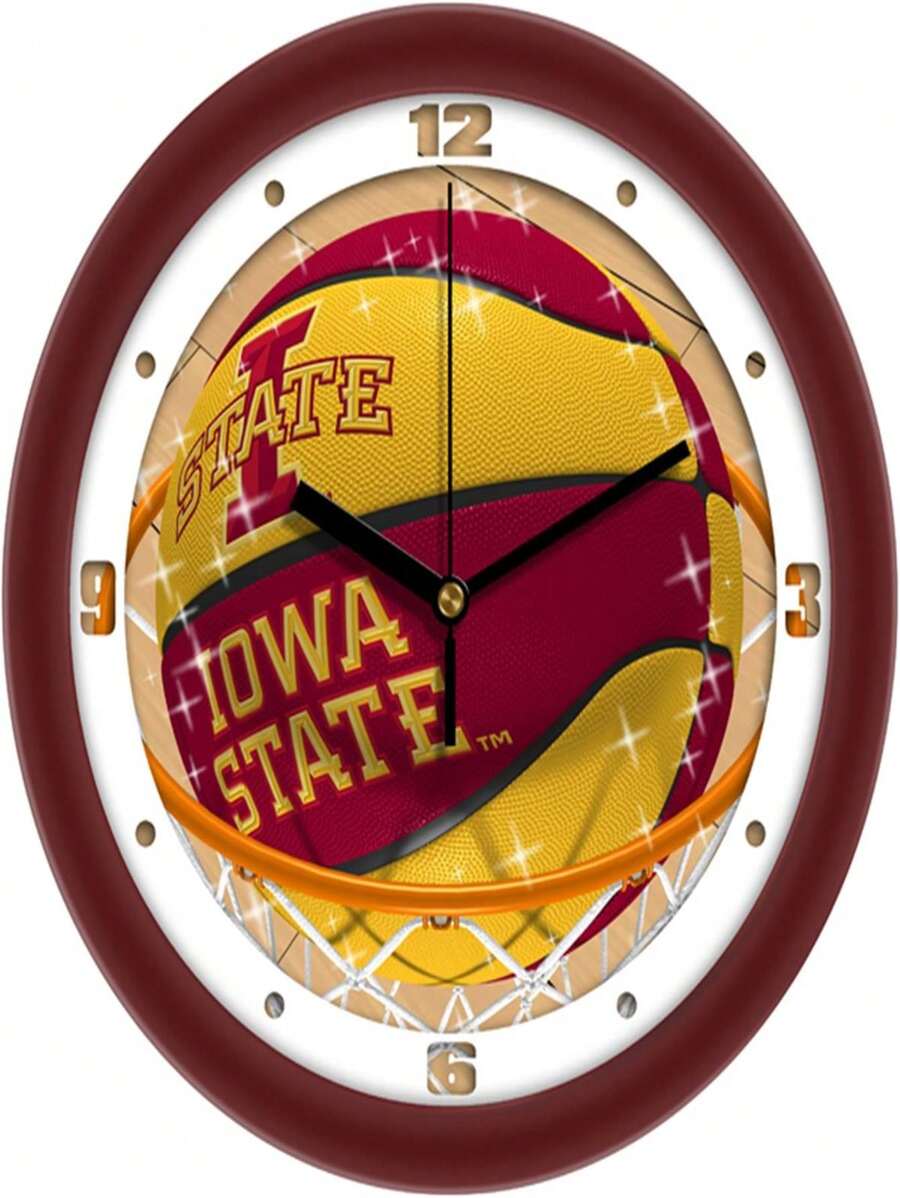 Unbeatablesale Suntime ST-CO3-ISC-SDCLOCK Iowa State Cyclones-Slam Dunk ...