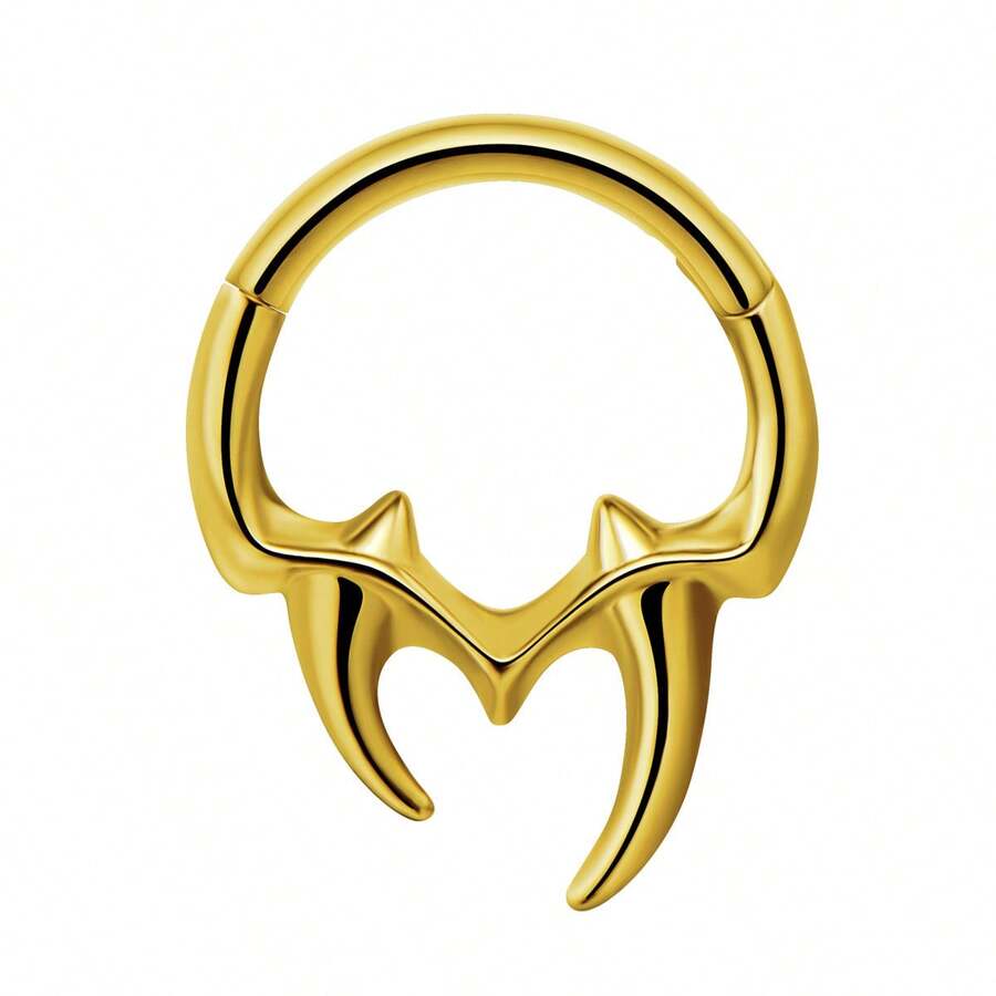316L Stainless Steel Conical Fang Shaped Casting Nose Ring, Body ...