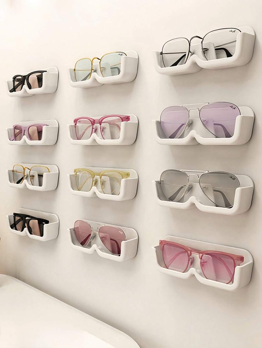 1/6/18pcs Wall-Mounted Acrylic Eyeglass Storage Rack, Includes 2 ...