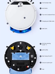 2025 New Three-In-One Manual Remote Control Cleaning Robot Vacuum ...