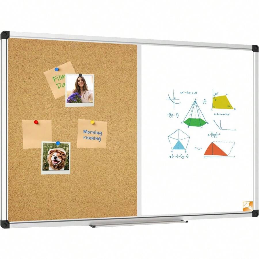 Magnetic Dry Erase Board & Cork Board 48 X 36 Whiteboard, Combination ...
