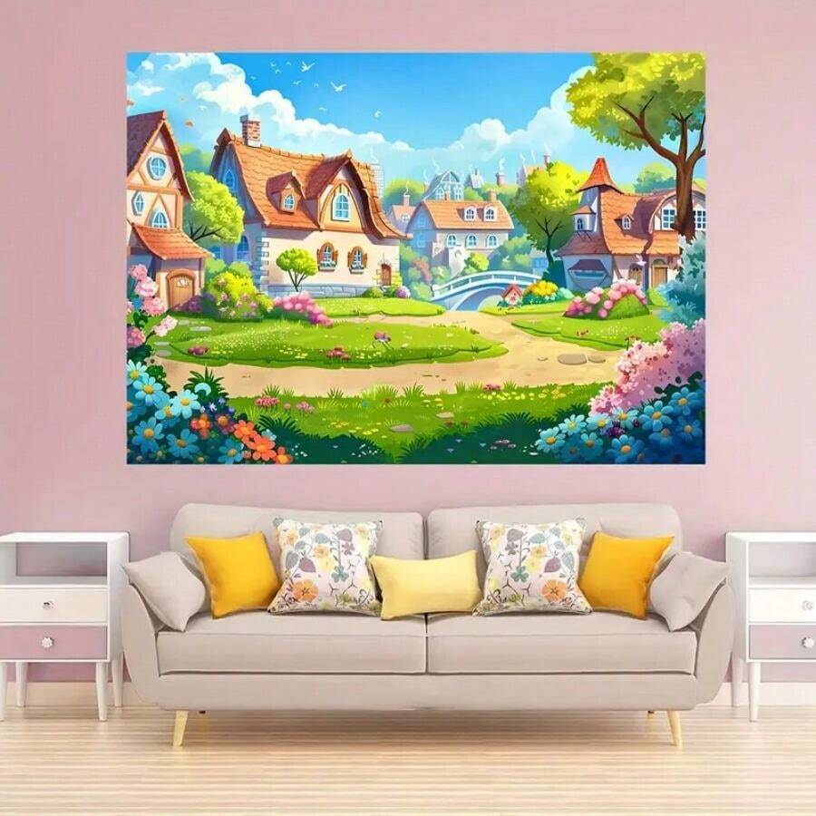 Versatile Cartoon-Themed Photography Backdrop - Perfect For Birthday ...