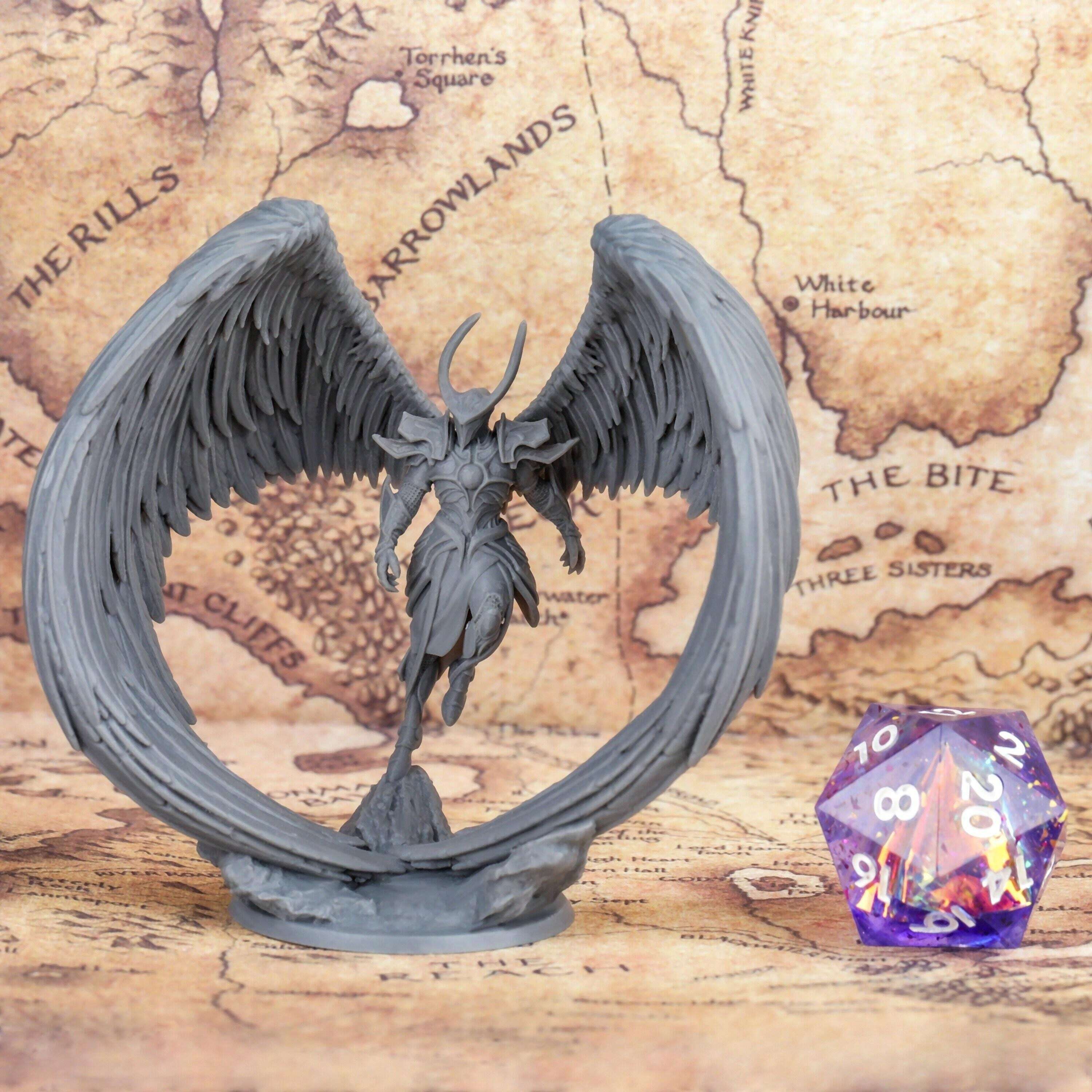 Angel Warrior Humanoid Model, Fantasy 3D Printed Figurine For Tabletop ...
