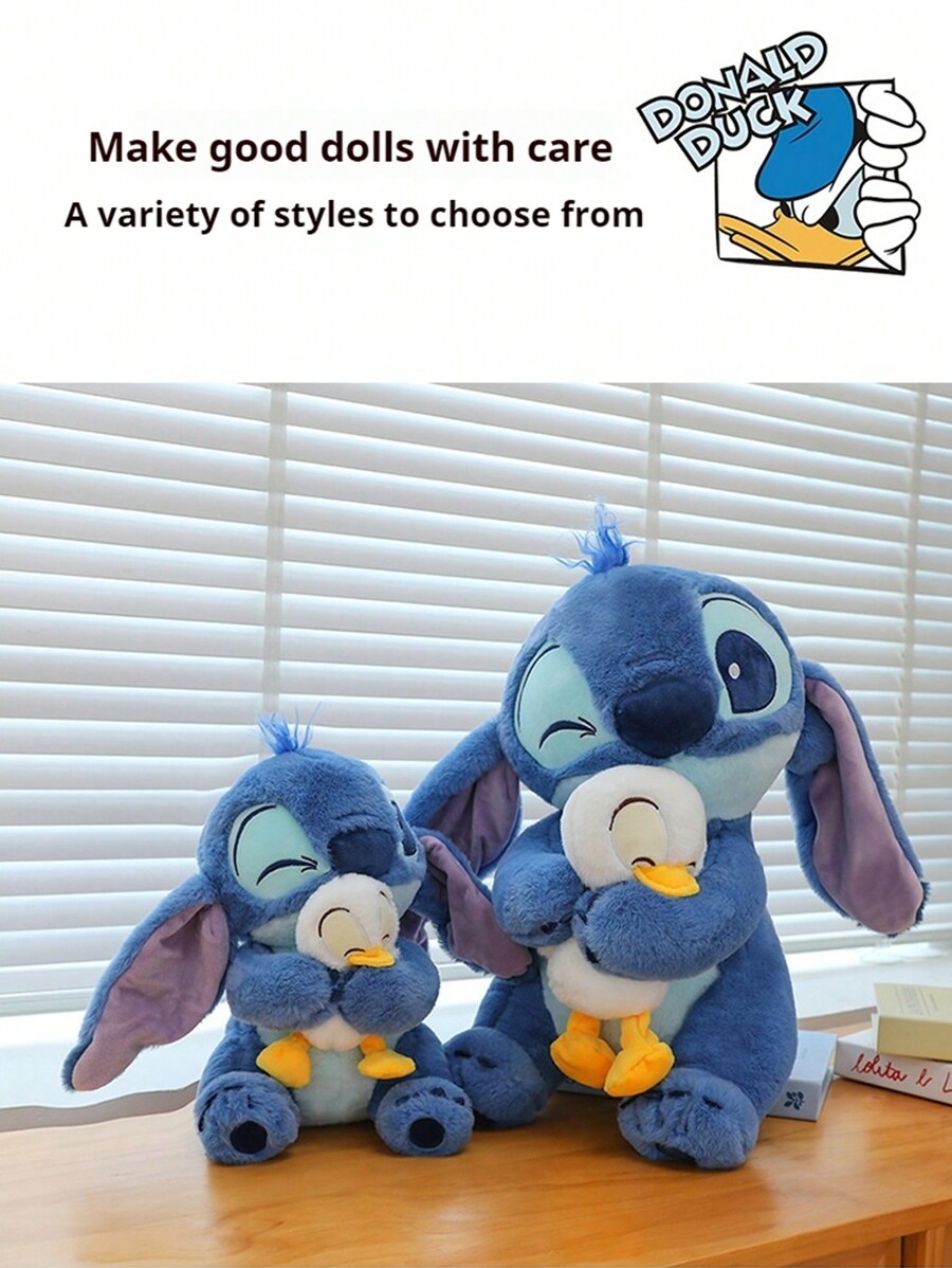 Christmas Decoration Disney Stitch Hugging Duck Plush Doll, Stitch Soft ...